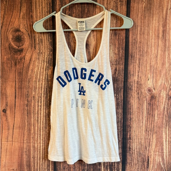 PINK Victoria's Secret | Tops | Victorias Secret Pink Dodgers Cream ...